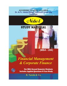 Financial Management & Corporate Finance | MBA Books & Study Material- RNPD